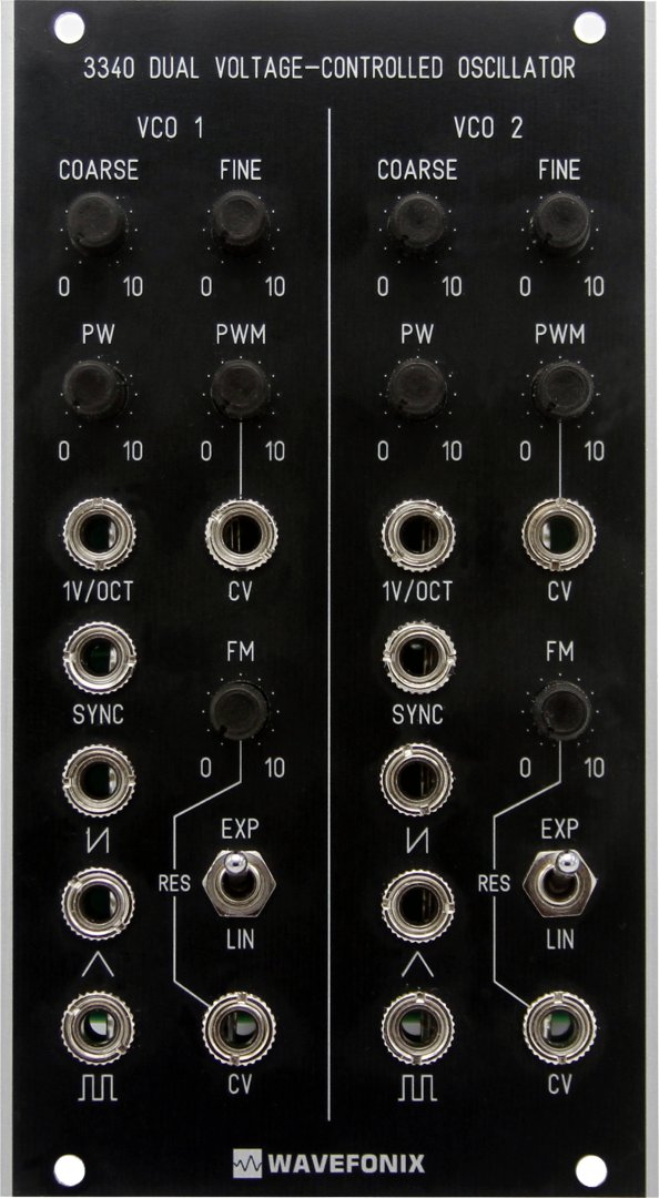 Wavefonix 3340 Dual Voltage Controlled Oscillator Vco Classic Edition Eurorack Module On